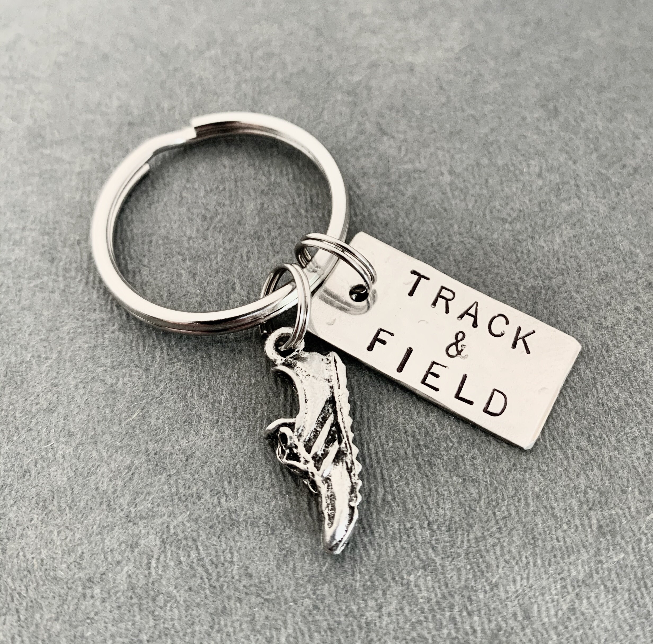 TRACK & FIELD Key Chain / Bag Tag - Ball Chain or Key Ring - Track Key ...