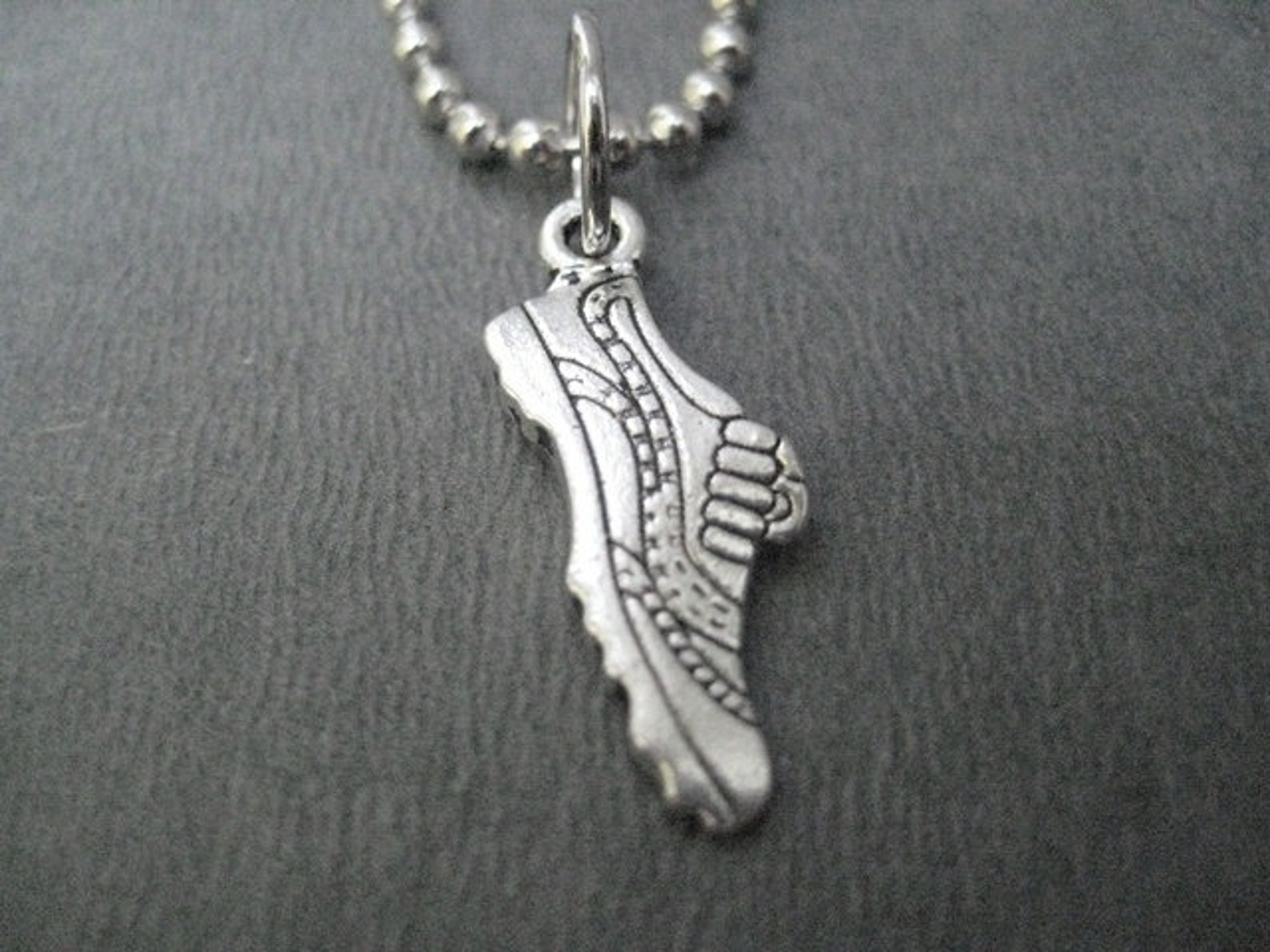 RUN TRACK UNISEX Pewter Flat Track Shoe With Stainless Steel | Etsy