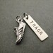 RUNNING SHOE TRACK Set - One (1) Pewter Running Shoe Charm Plus One (1 ...