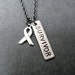 SURVIVOR Cancer Awareness Ribbon Necklace - Cancer Ribbon Jewelry ...