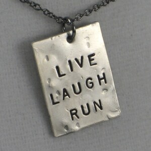 LIVE LAUGH RUN Running Necklace Running Jewelry Motivational Jewelry ...