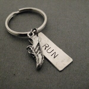 Run RUNNER Key Chain / Bag Tag - Shoe Plus Large RUN Pendant on Ball ...