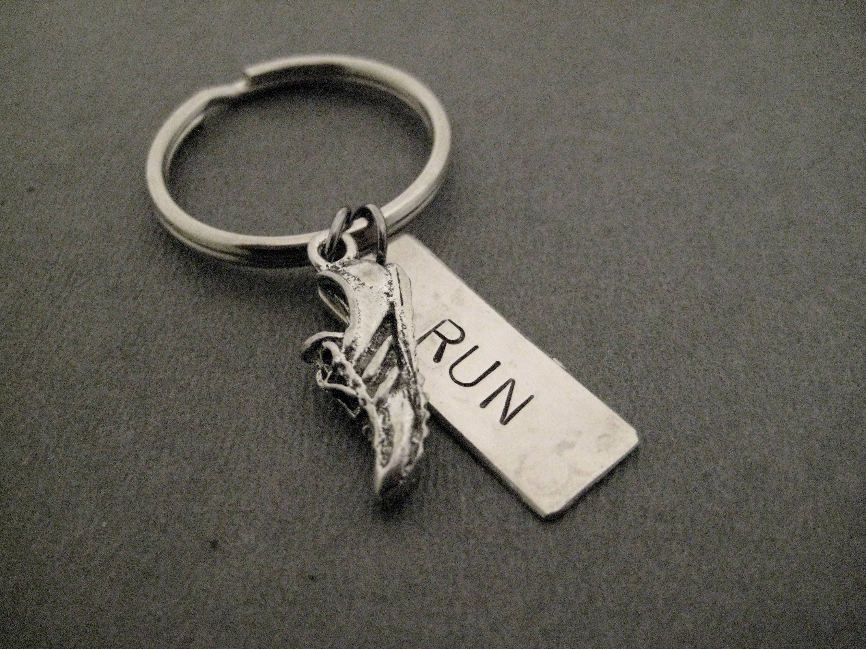 Run RUNNER Key Chain / Bag Tag - Shoe Plus Large RUN Pendant on Ball ...