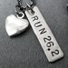 LOVE to RUN 26.2 With Puffed Heart Marathon Running Jewelry 26.2 Runner ...