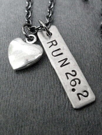 LOVE to RUN 26.2 With Puffed Heart Marathon Running Jewelry - Etsy