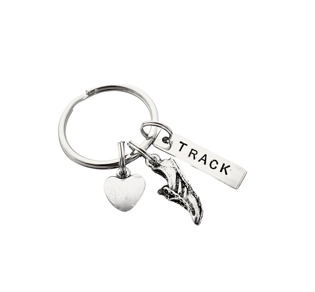 Love to Run TRACK Key Chain / Bag Tag - Ball Chain or Key Ring - Track ...