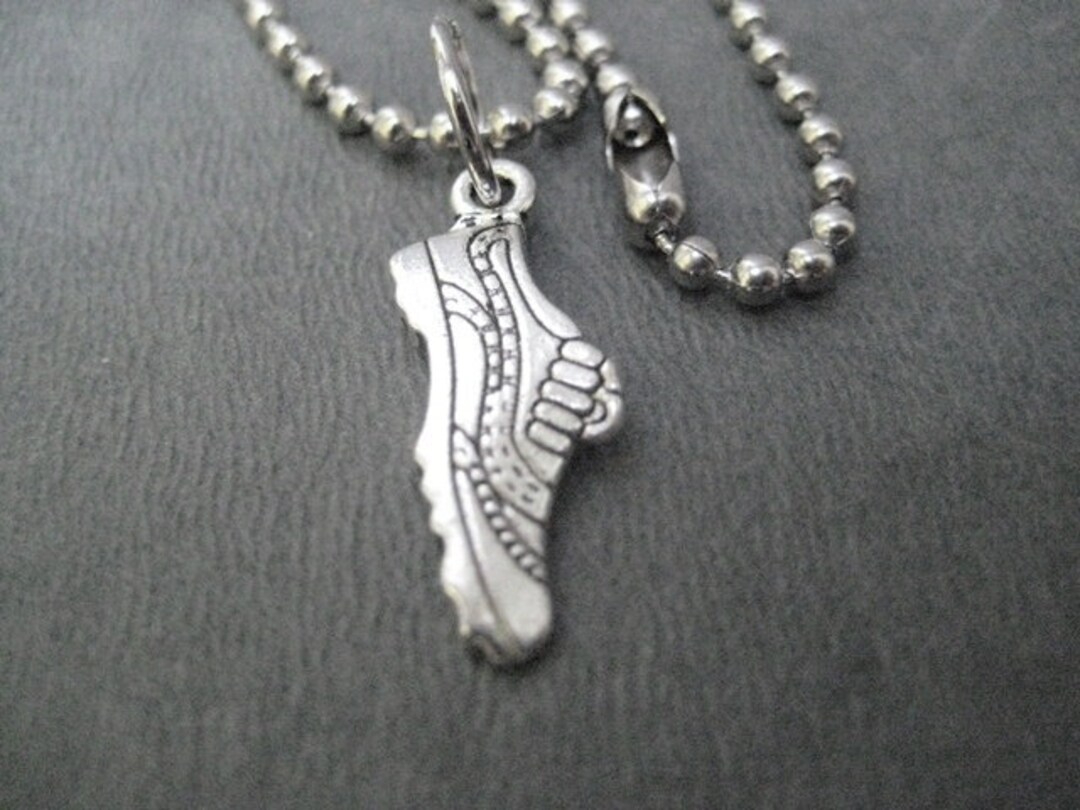 RUN TRACK UNISEX Pewter Flat Track Shoe With Stainless Steel Chain ...