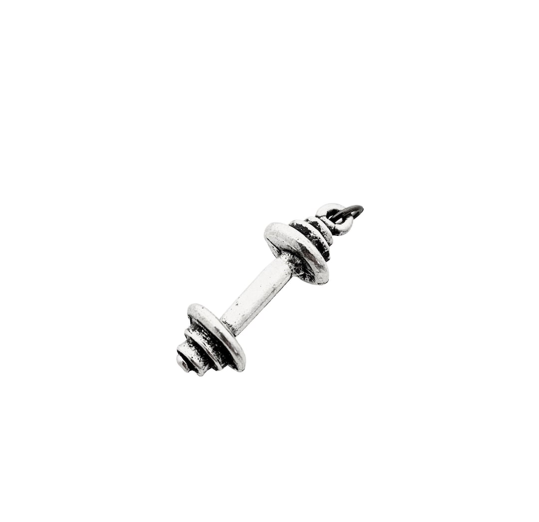 BARBELL CHARM - Add ONE (1) Barbell Charm to Your Necklace or Wrap ...