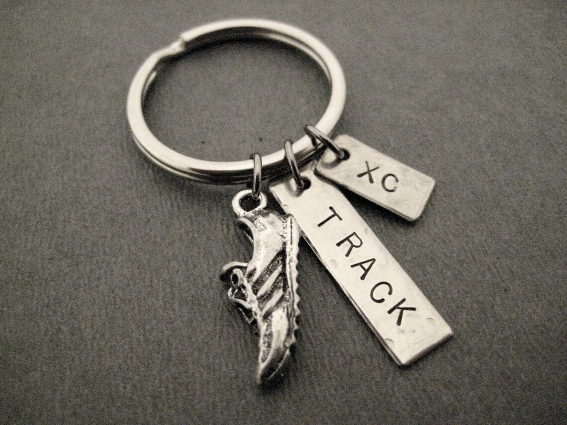 Run TRACK XC Key Chain / Bag Tag Ball Chain or Key Ring - Etsy