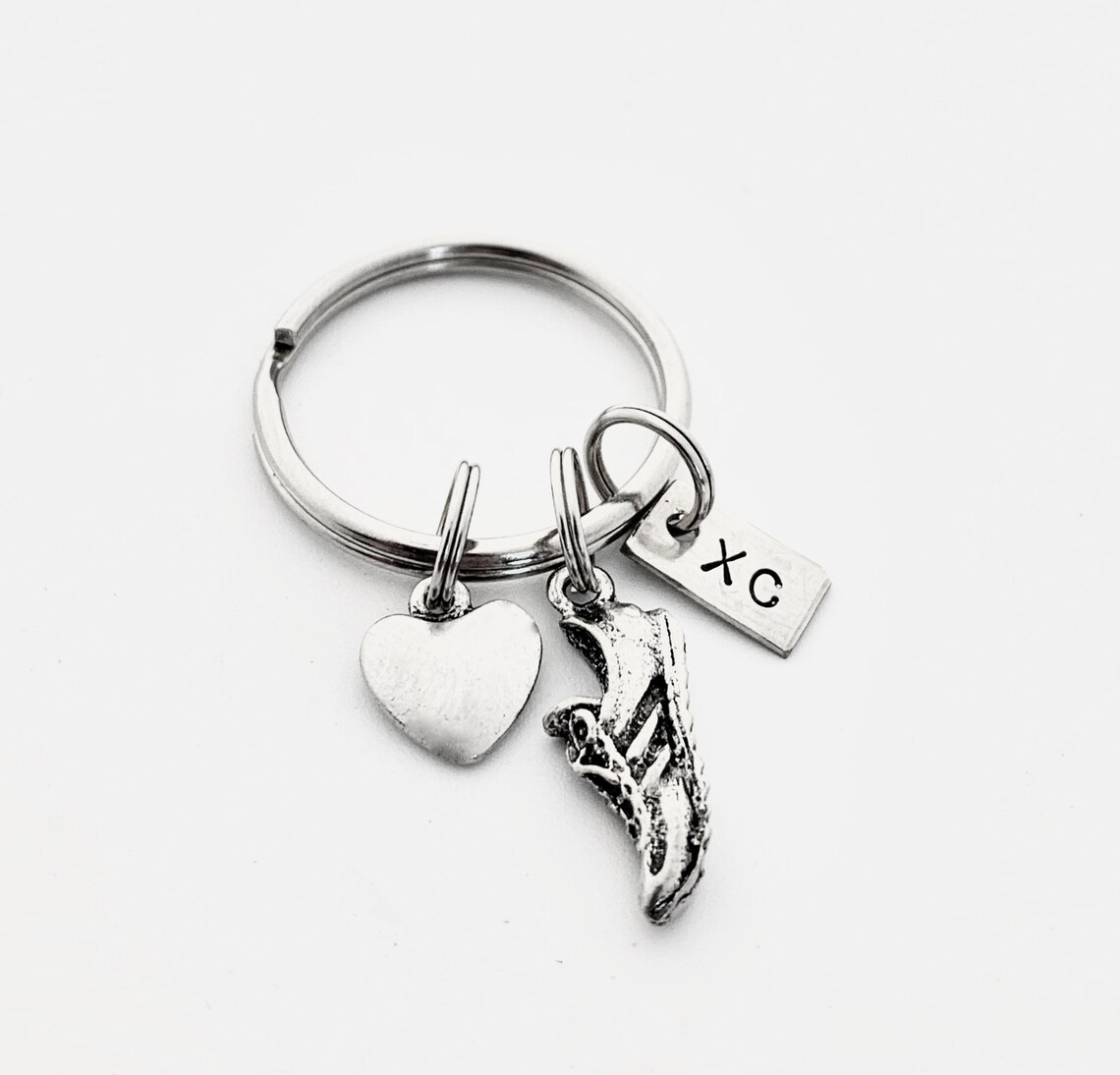 Love to Run XC Cross Country Key Chain / Bag Tag Ball Chain - Etsy