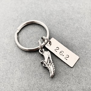 Run DISTANCE Key Chain / Bag Tag - Large RUN, 5k, 10k, 13.1, 26.2 or XC ...