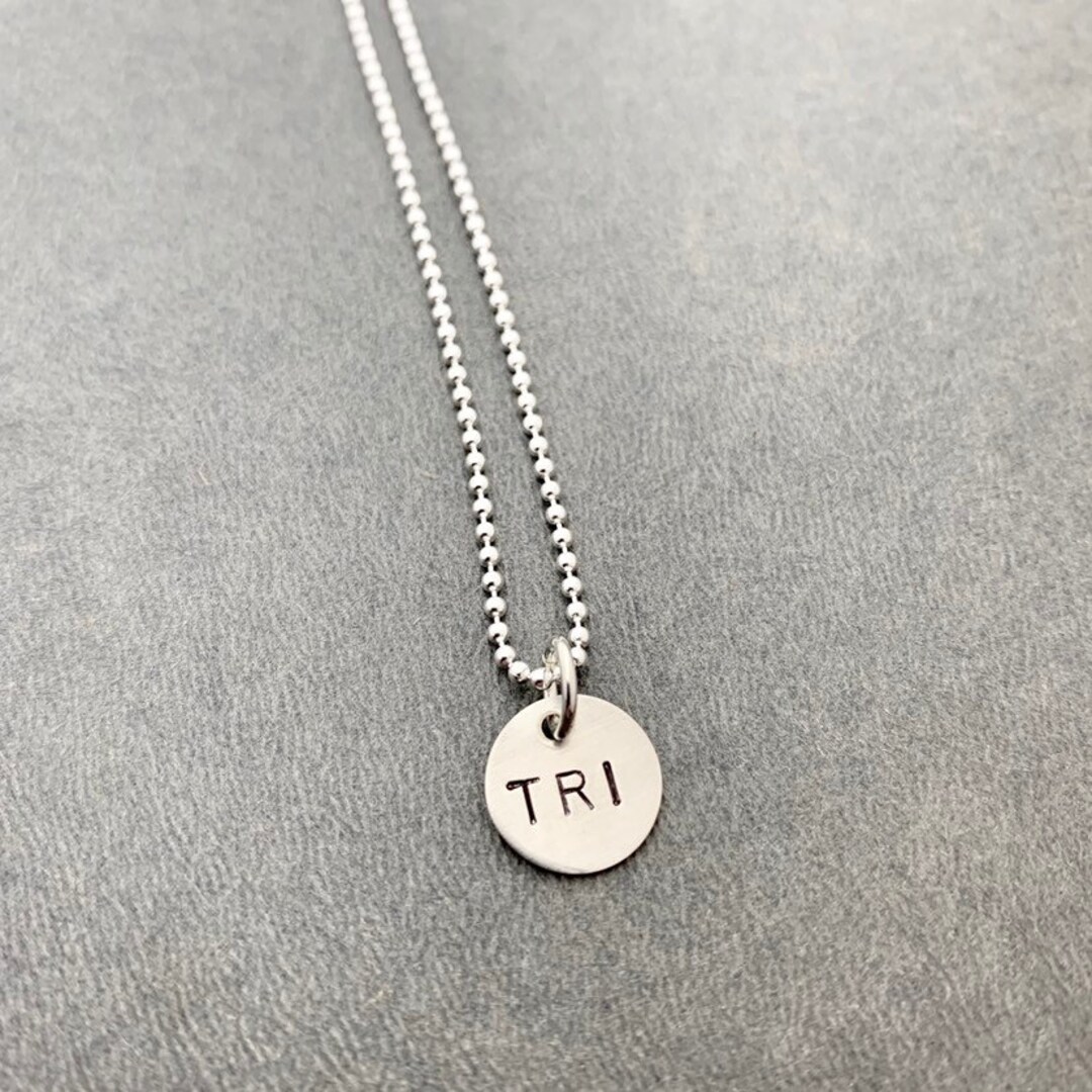 TRI - Just TRI Sterling Silver Triathlon Necklace - 16, 18 or 20 Inch ...
