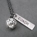 Team Coach SPORT Necklace Sport Charm Gunmetal or Stainless Ball Chain ...