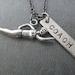 SWIM COACH Necklace - Swimming Necklace on Gunmetal Chain - Swimmer ...