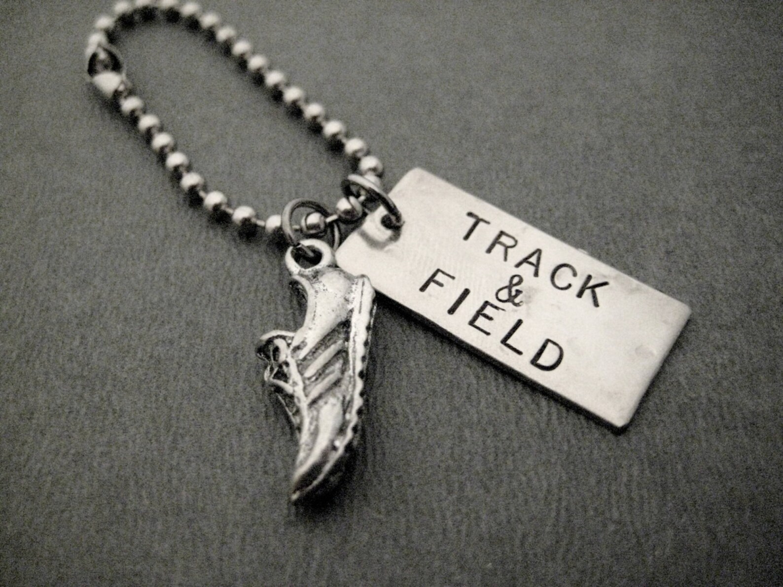 TRACK & FIELD Key Chain / Bag Tag Ball Chain or Key Ring | Etsy