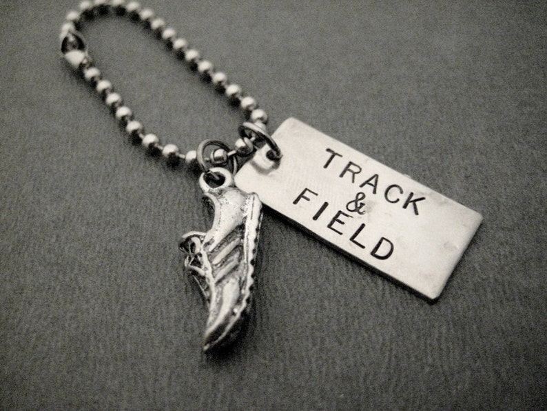 TRACK & FIELD Key Chain / Bag Tag - Ball Chain or Key Ring - Track Key ...