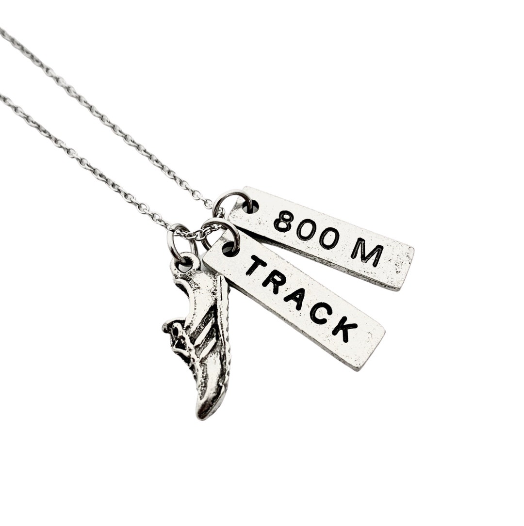 Pewter TRACK DISTANCE or EVENT Necklace - Pewter Shoe, Pewter Track ...
