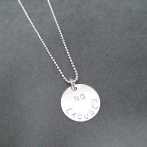 NO EXCUSES Sterling Silver Necklace - 16, 18 or 20 in Sterling Silver ...