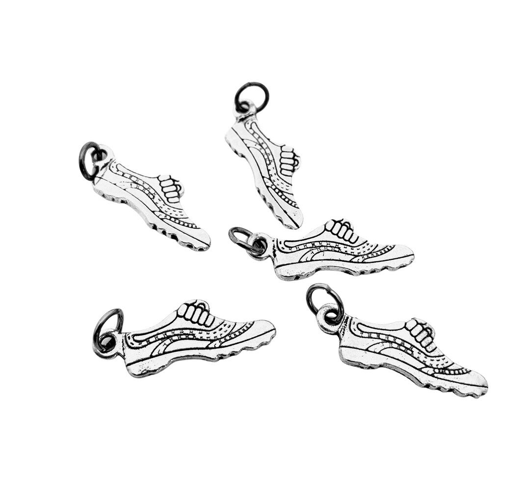 Flat Pewter Track Spike RUNNING Shoe Charm - Choose Only 1 or Set of 5 ...