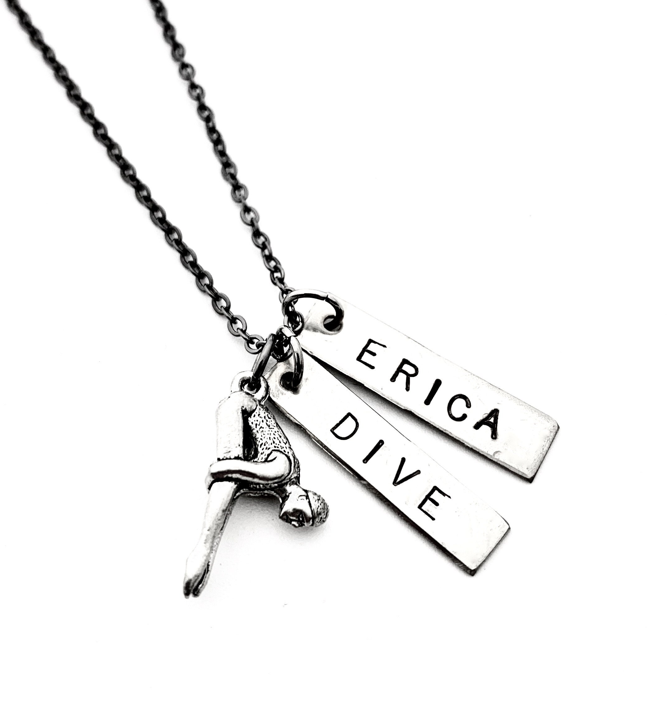 DIVE Necklace With Custom Name, Date, School or Year Pendant - Diving ...