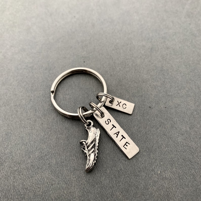 Run STATE XC Key Chain / Bag Tag Ball Chain or Key Ring | Etsy