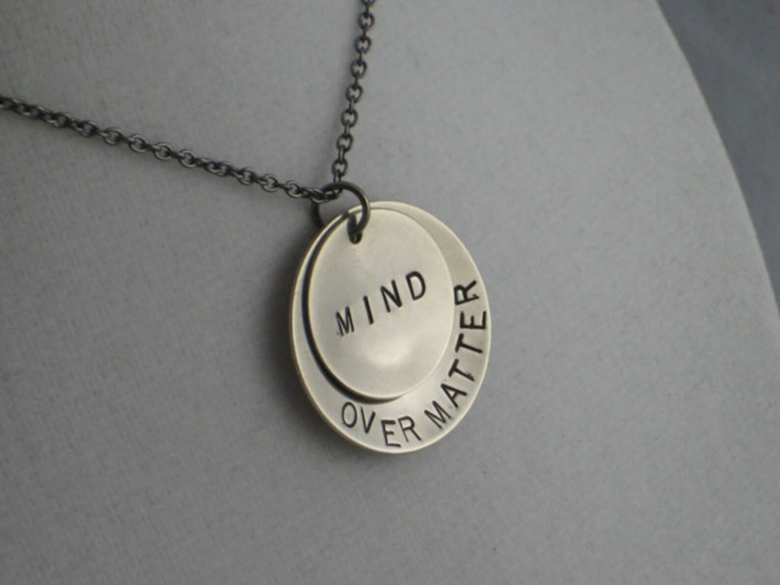 MIND OVER MATTER Double Pendant Necklace - Inspirational / Motivational ...