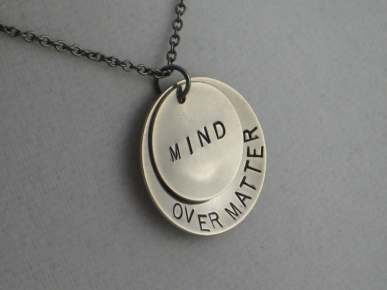 MIND OVER MATTER Double Pendant Necklace - Inspirational / Motivational ...