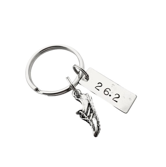 Run DISTANCE Key Chain / Bag Tag Large RUN 5k 10k 13.1 | Etsy