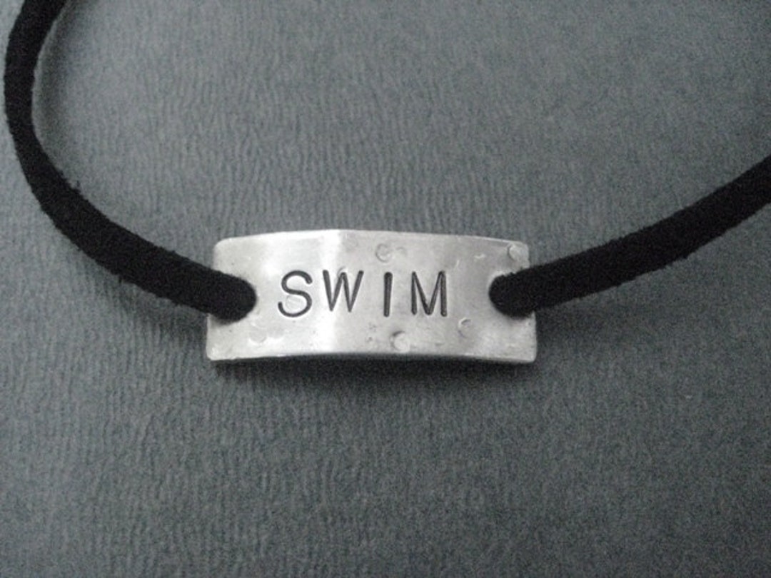 SWIM Wrap Bracelet - Swimming Jewelry - Triathlon Jewelry - Nickel ...