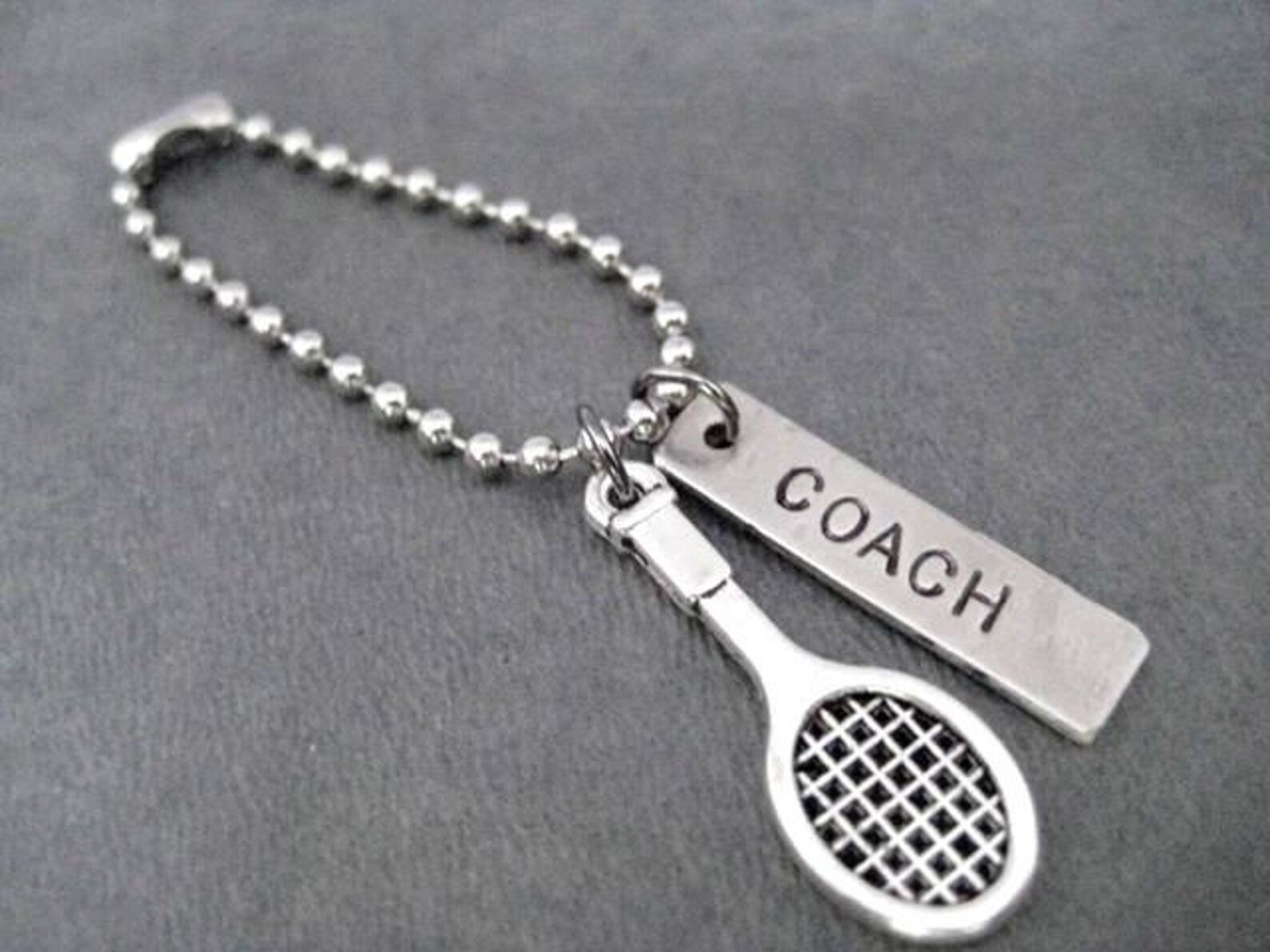 Team Coach SPORT Key Chain / Bag Tag 4 inch Stainless Ball | Etsy