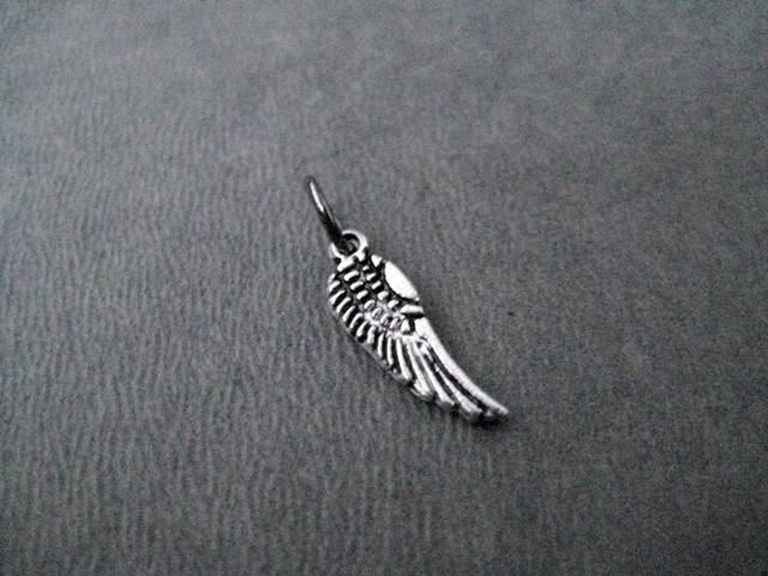 Pewter Small WING Charm - 1/2 Inch Long - Wing Charm - Add ONE (1) Wing ...