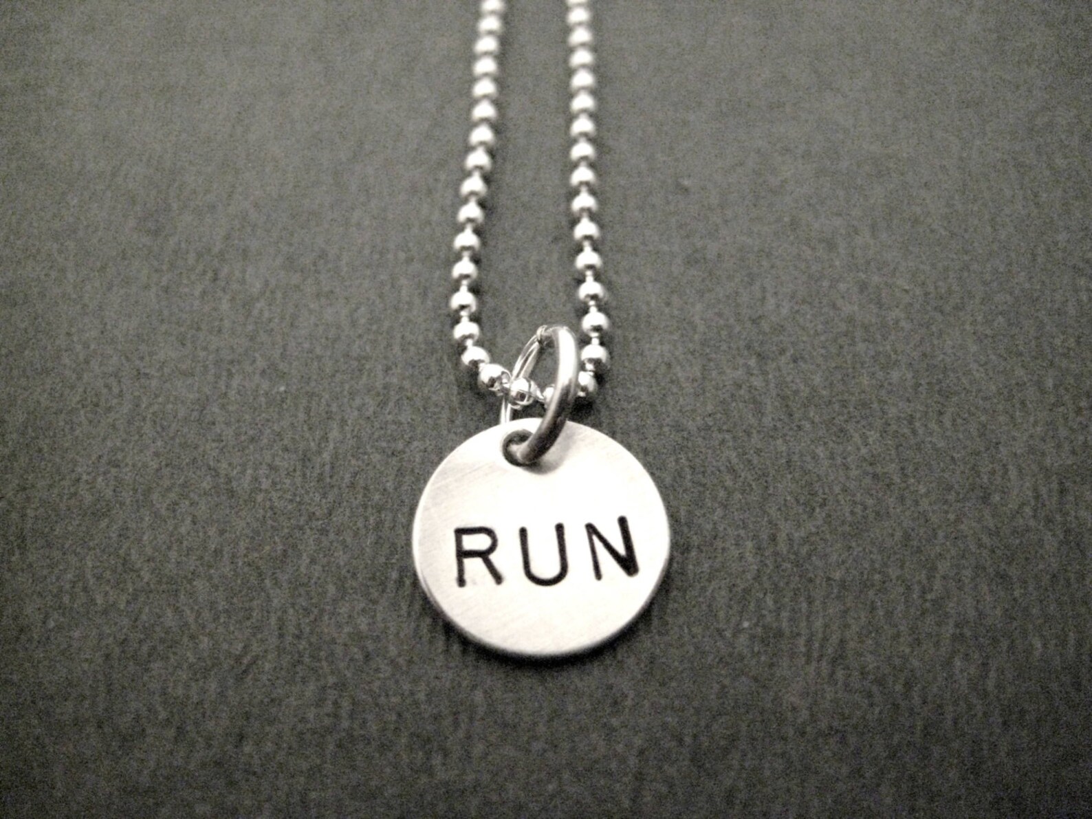 RUN JUST RUN Sterling Silver Running Necklace Hand Crafted - Etsy