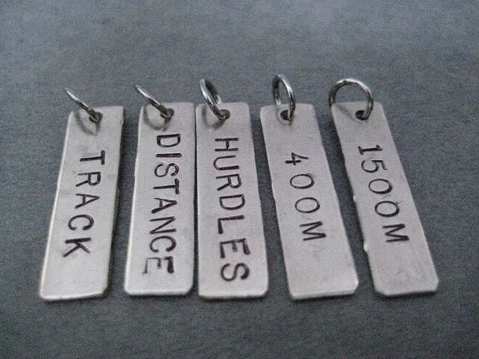 RUN TRACK SPRINTS Necklace Running Necklace on Gunmetal | Etsy