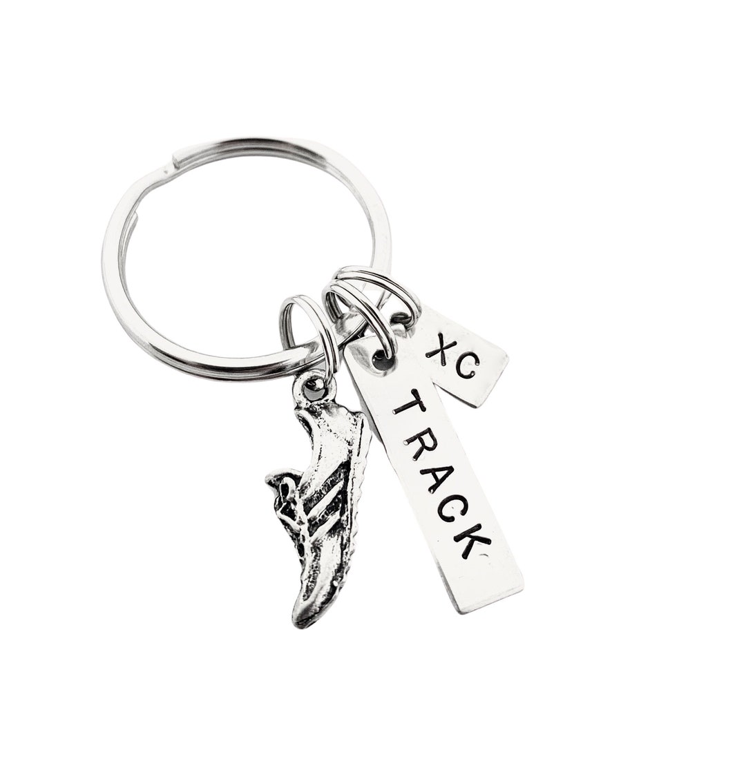 Run TRACK XC Key Chain / Bag Tag - Ball Chain or Key Ring - Add a Track ...