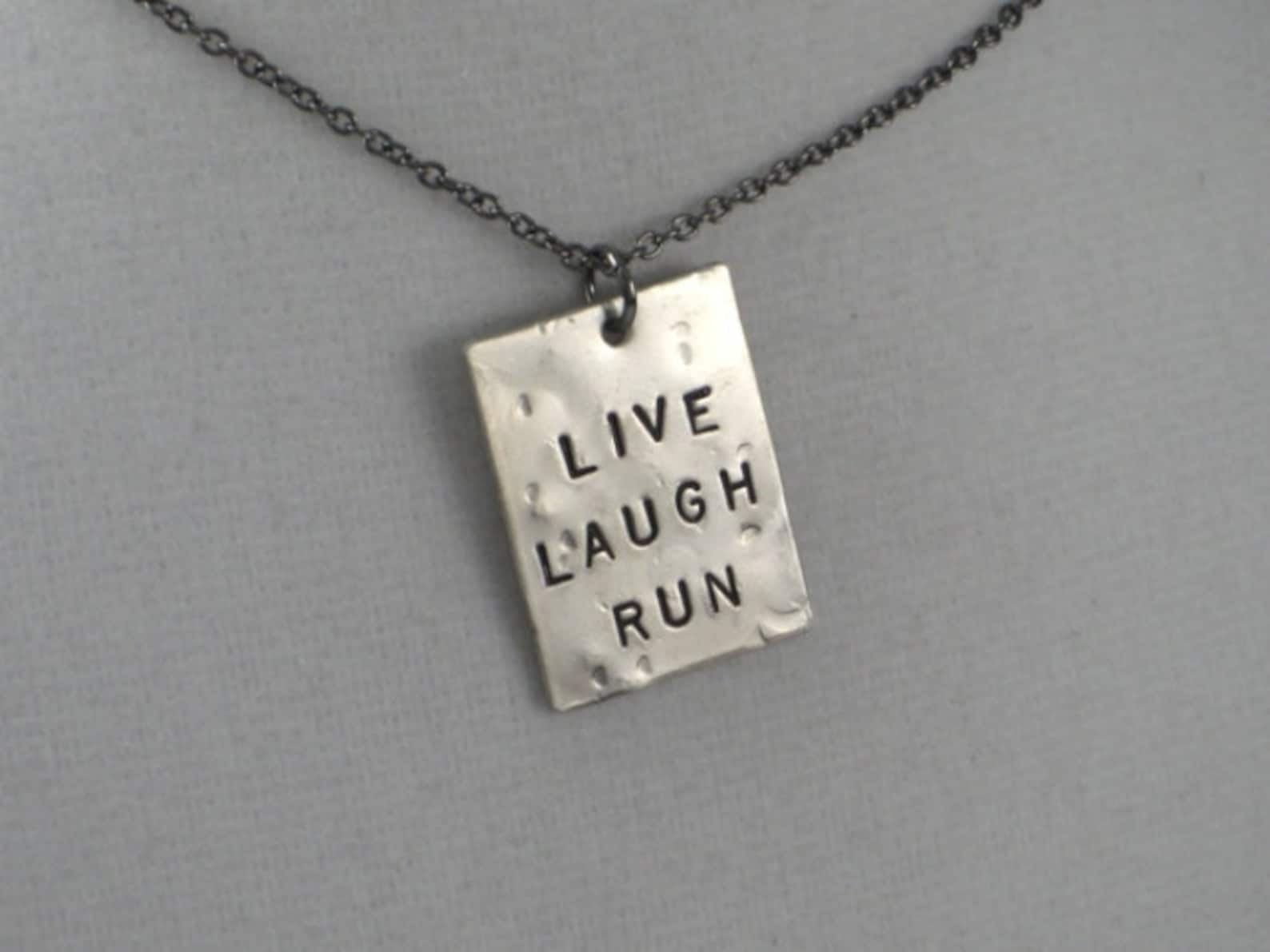 LIVE LAUGH RUN Running Necklace Running Jewelry - Etsy