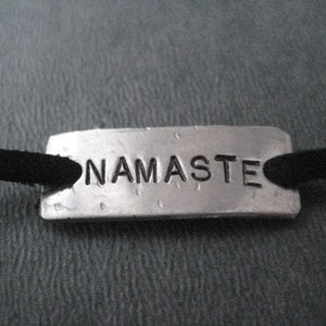 NAMASTE Wrap Bracelet - Inspirational Jewelry - Yoga Jewelry - Nickel ...