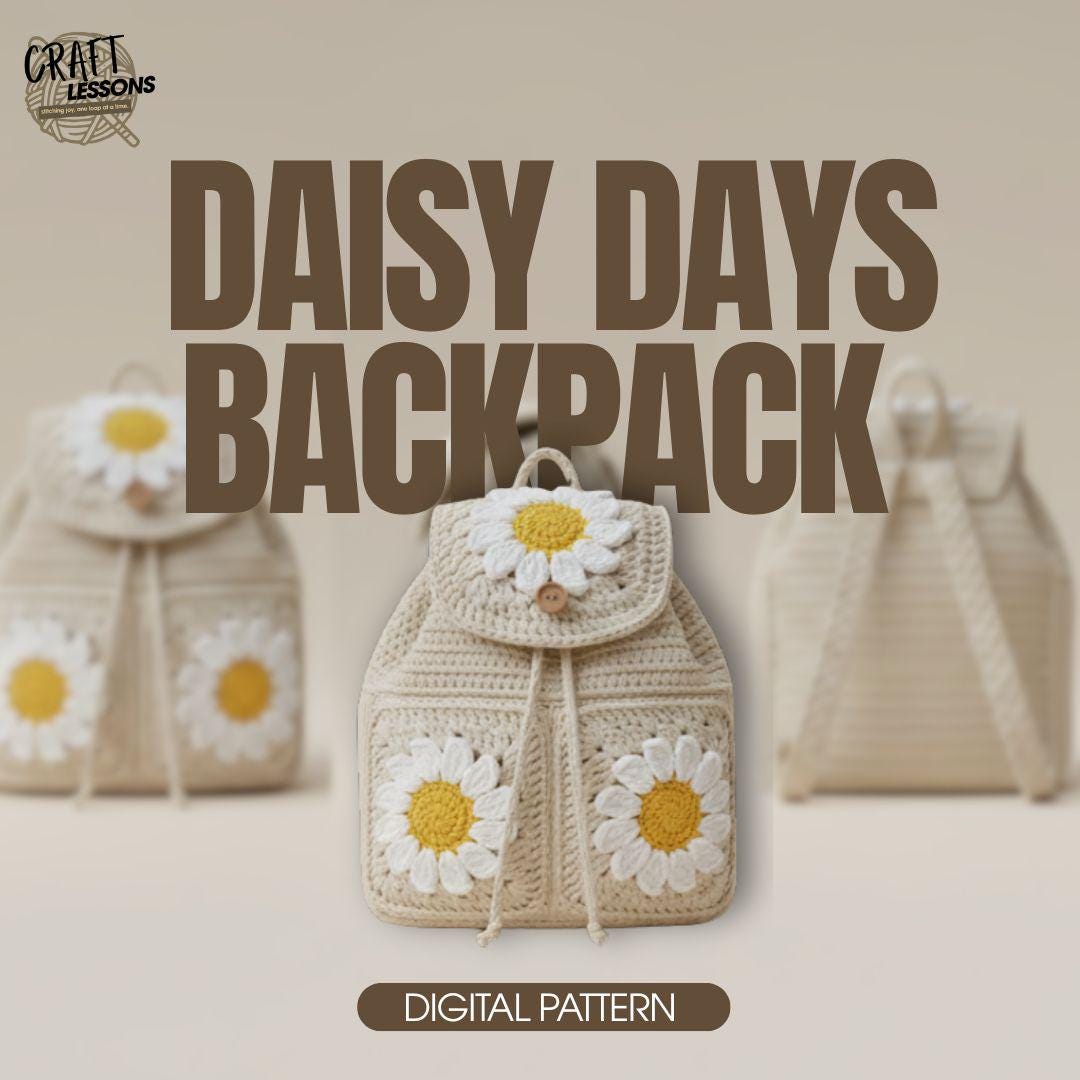 Daisy Granny Square Backpack Crochet Pattern - Etsy