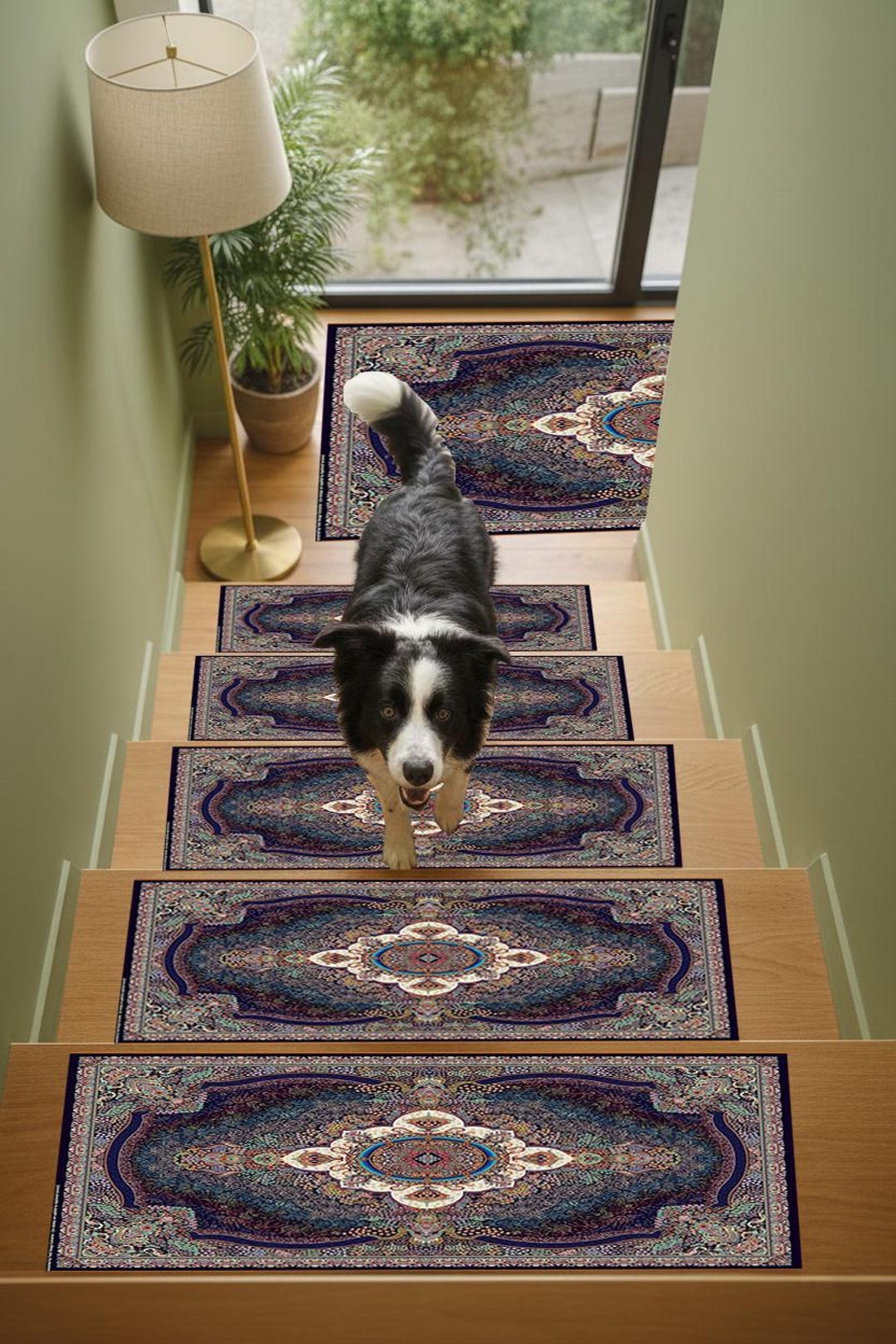 Non Slip Stair Runner Treads, Washable Carpet Step Rugs, Anti Skid ...