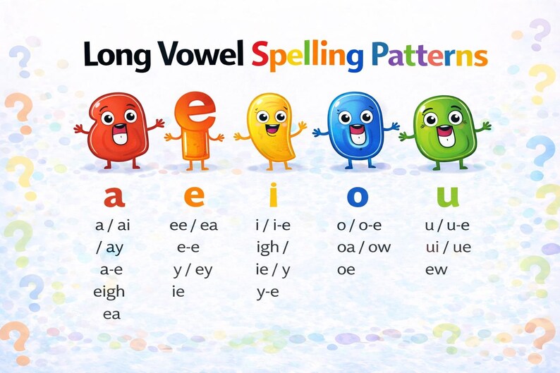 Long Vowel Bundle | Phonics Spelling Patterns | A-E-I-O-U Worksheets - Etsy