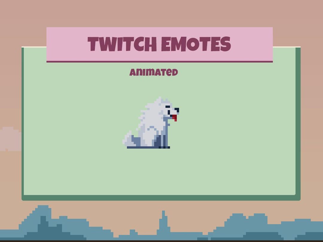 Samoyed Animated Cozy Emote in Pixel for Twitch - Etsy