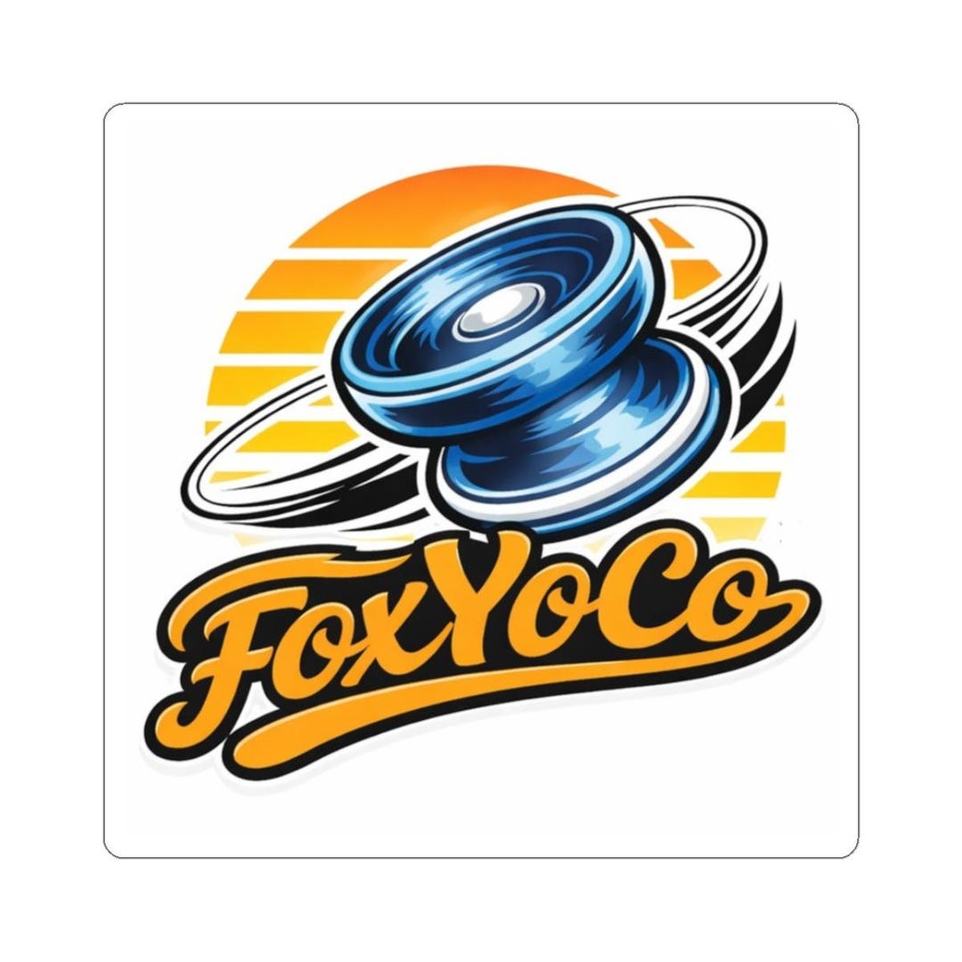 Foxyoco Yo-yo Logo Sticker | Kiss-cut Vinyl Sticker - Etsy