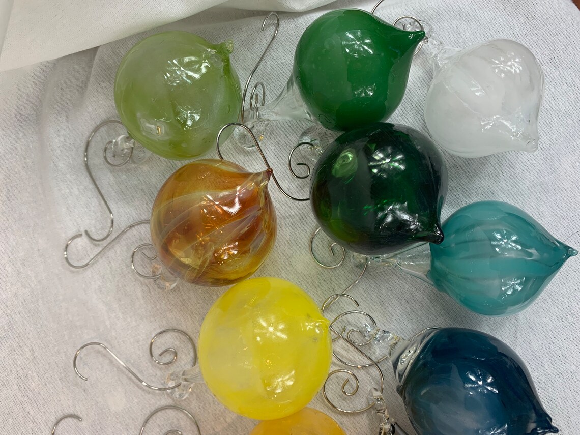 Colorful Glass Ornaments - Etsy