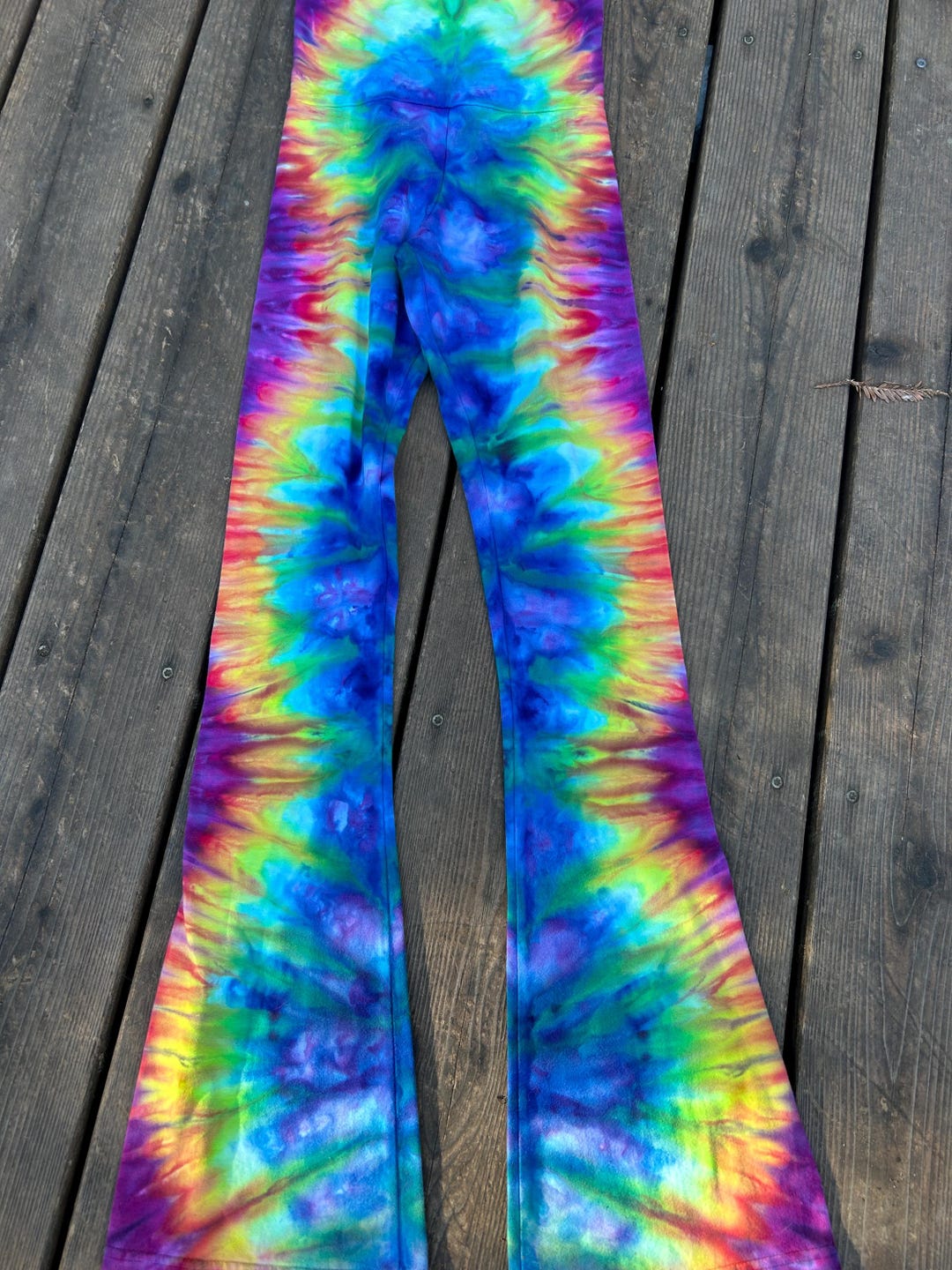 Ice Dyed Yoga Pants Rainbow Spiral Pattern - Etsy