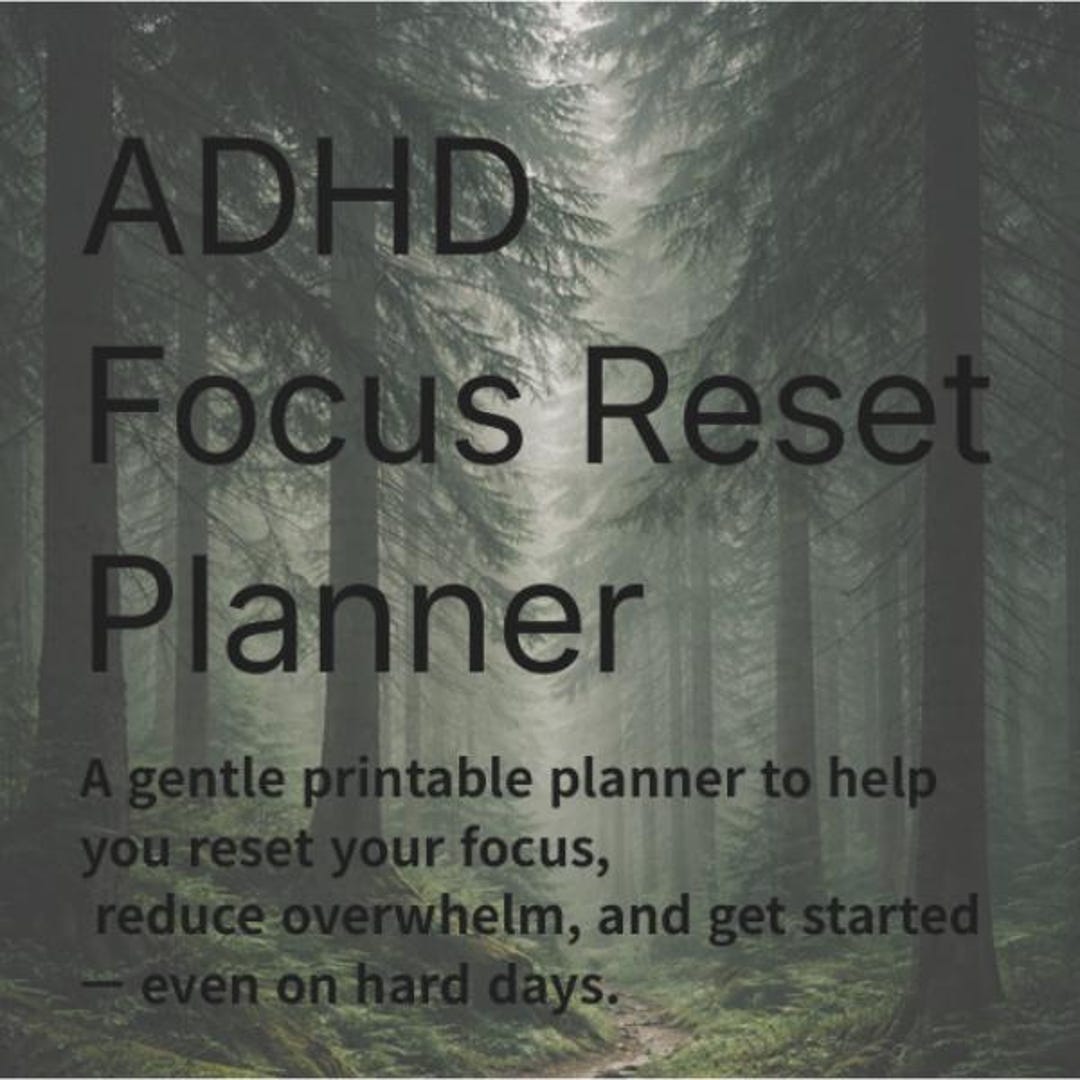 ADHD Focus & Productivity Printable Template - Etsy
