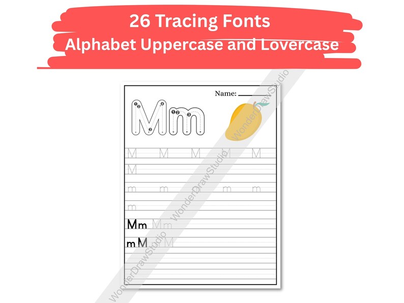 Tracing Font - Tracing Letters, Learn to Write, Handwriting Fonts ...