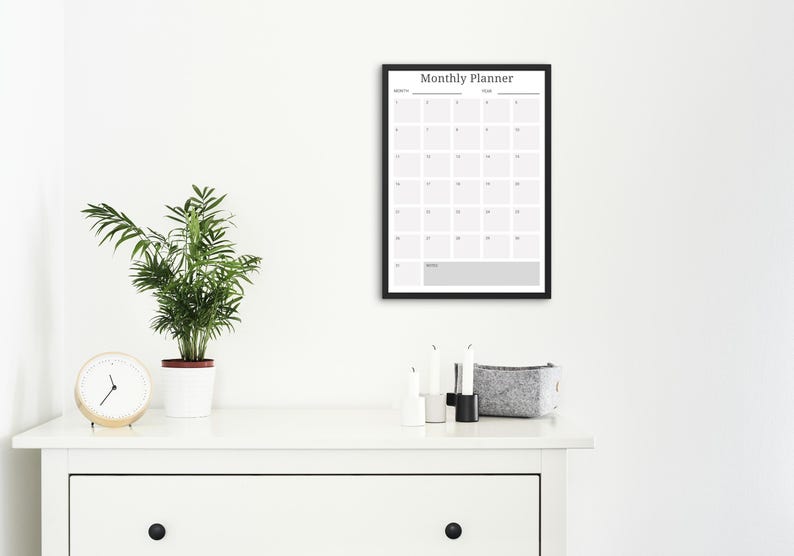 Monthly Organization Planner Printable | Monthly Layout for Tasks ...