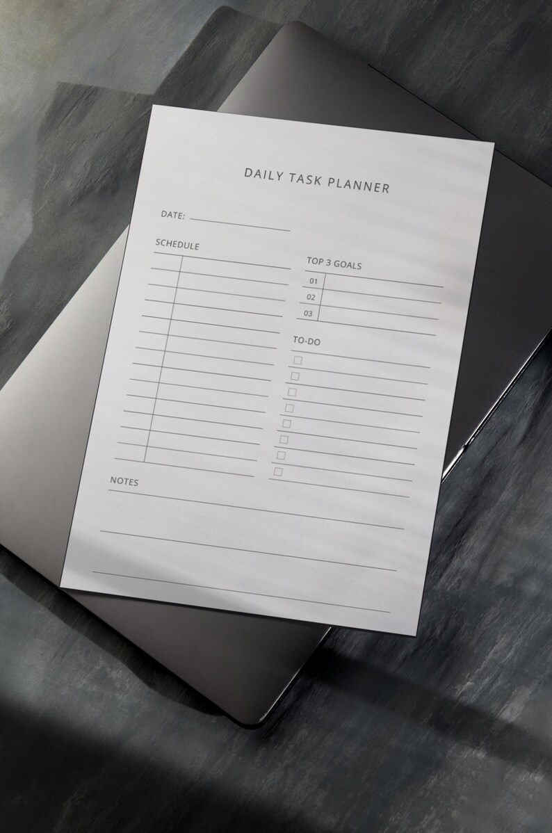 Daily Workday Planner Printable | Structured Work Schedule & Task List ...