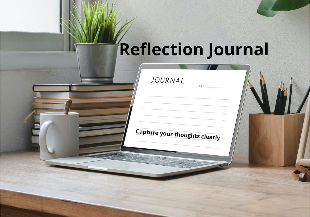 Reflection Journal Template Printable | Daily Writing Journal Page ...