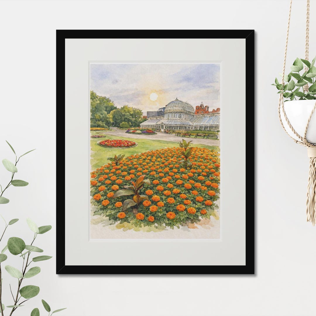 Belfast Botanical Gardens Fine Art Print | Passepartout Paper Frame - Etsy