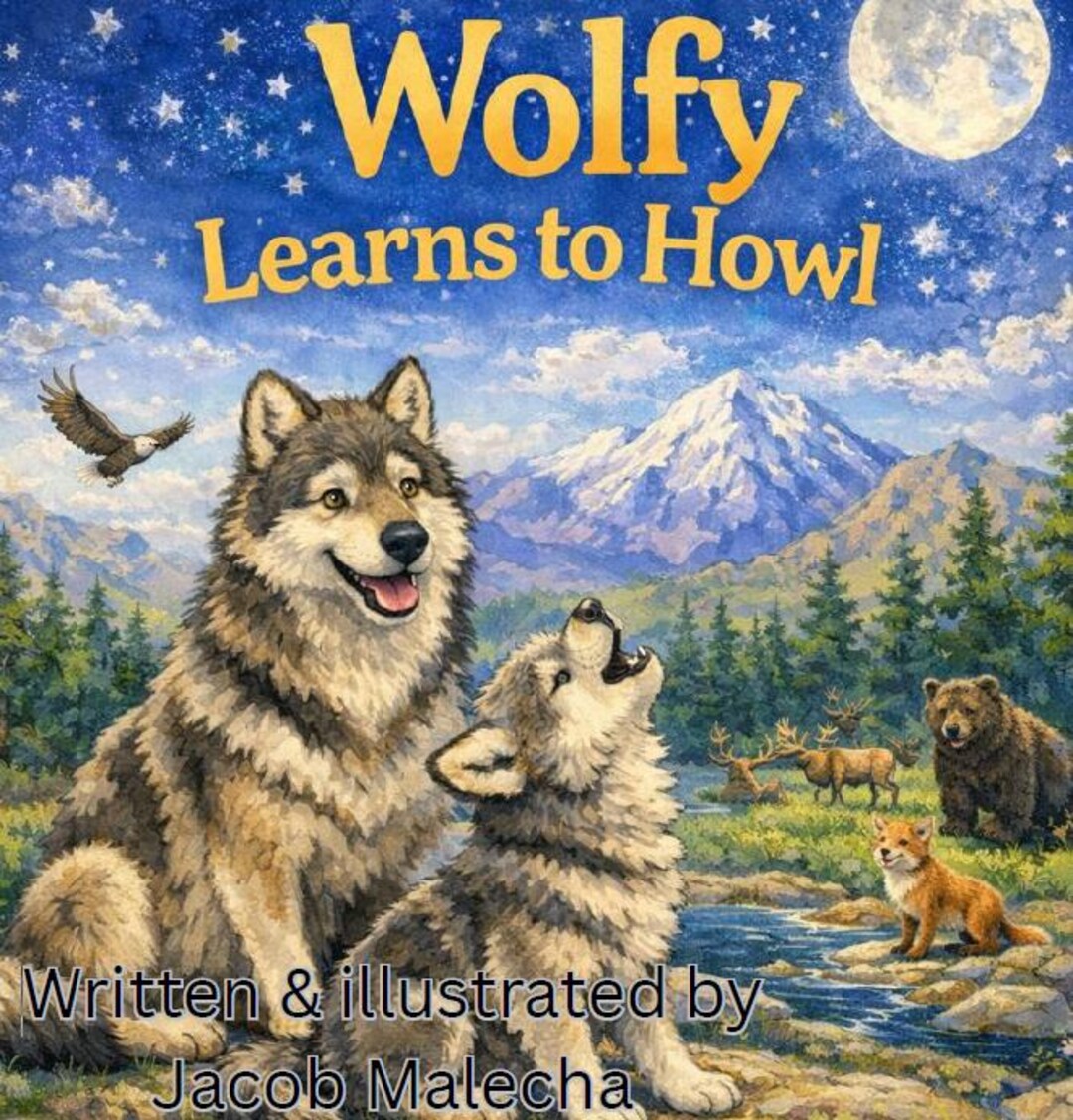 Wolf Learning to Howl Children's Book | Bedtime Story - Etsy